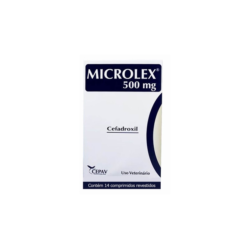 Antibiótico Microlex Cepav 500mg para Cães e Gatos 14 comprimidos ...