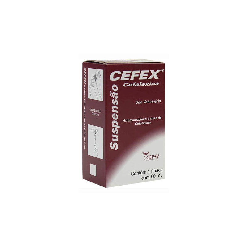 Antimicrobiano Cepav Cefex Suspensão 60mL | Amaro's Bichos Pet Shop