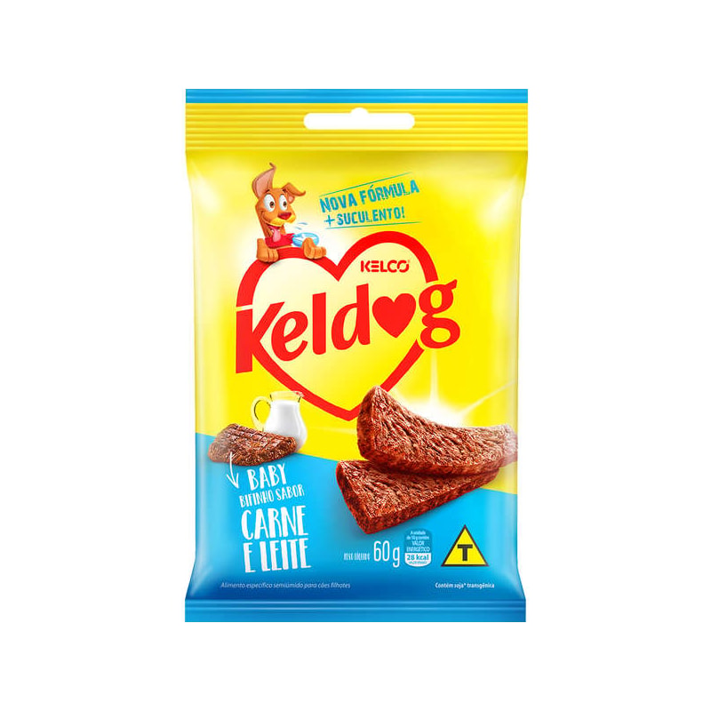 Bifinho Kelco Keldog Baby Carne e Leite 60g | Amaro's Bichos Pet Shop