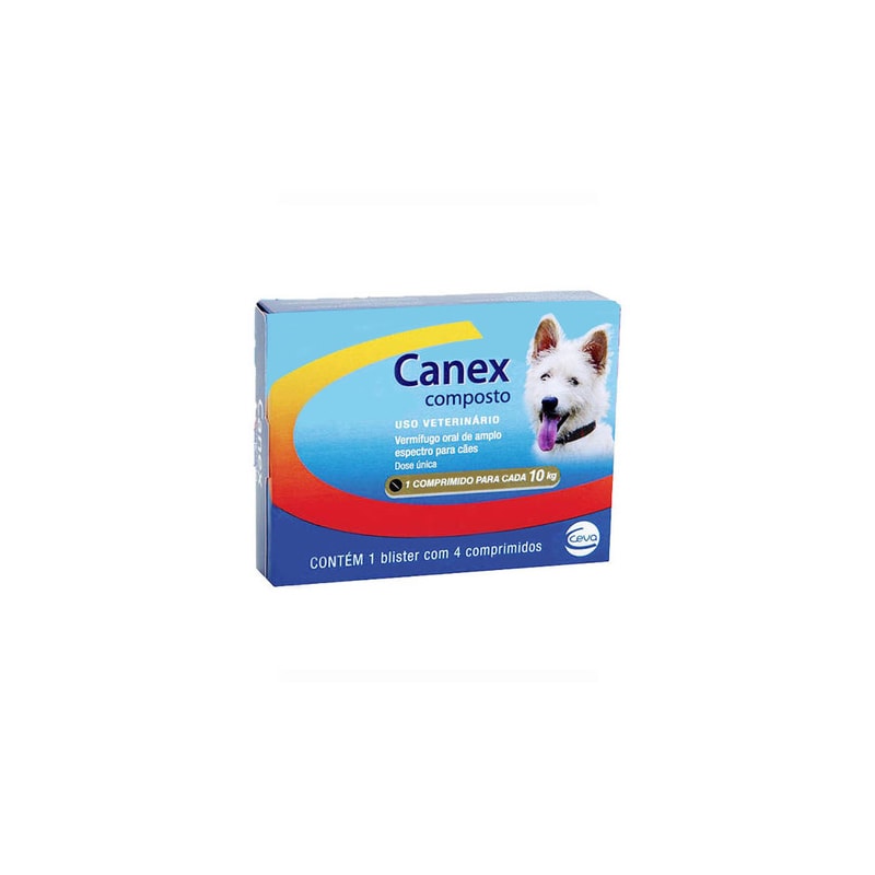 Canex Composto Vermifugo Cães até 10kg com 4 comprimidos | Amaro's ...