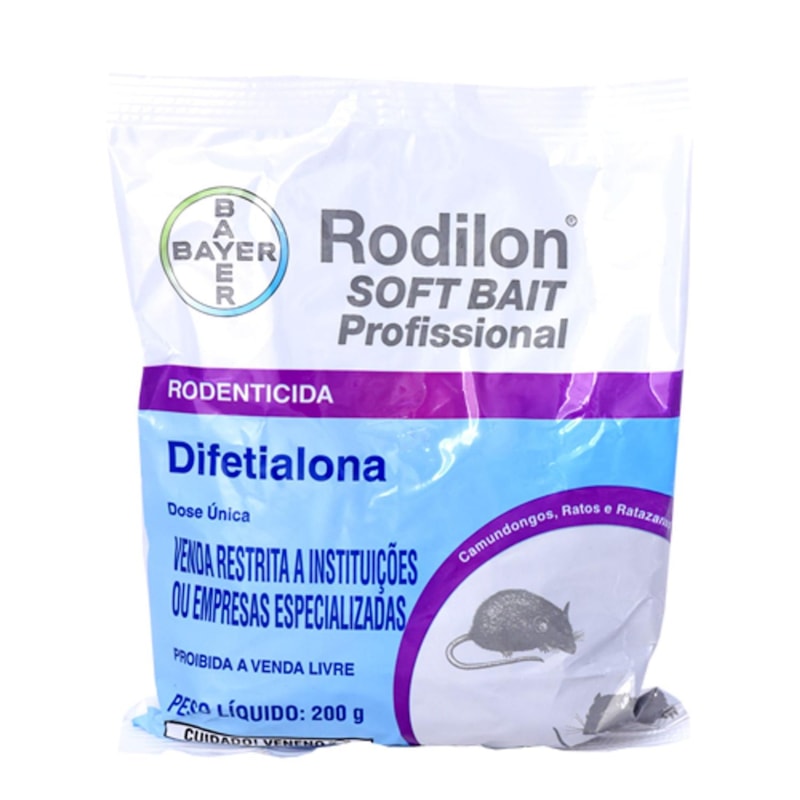 Raticida Rodilon Bayer Soft 200g | Amaro's Bichos Pet Shop