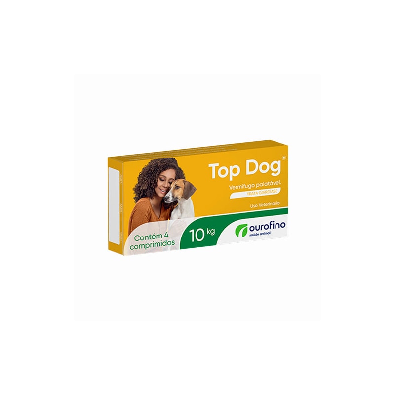 Top Dog Vermifugo para Cães até 10kg com 4 Comprimidos | Amaro's Bichos ...